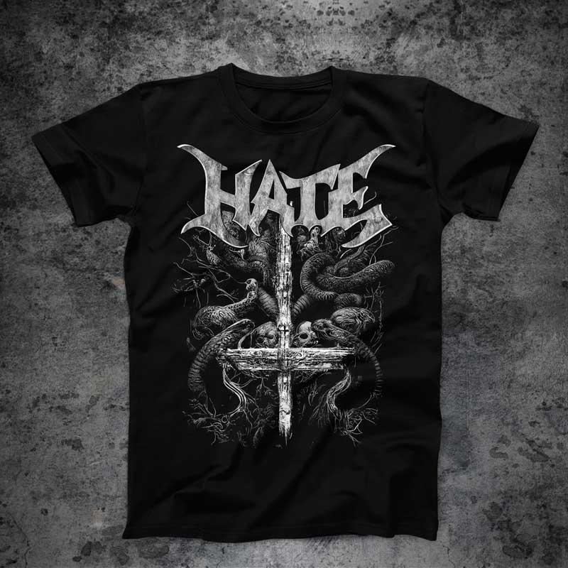 Hate - Devil´s Cross T-Shirt | Band Merch Onlineshop Webstore